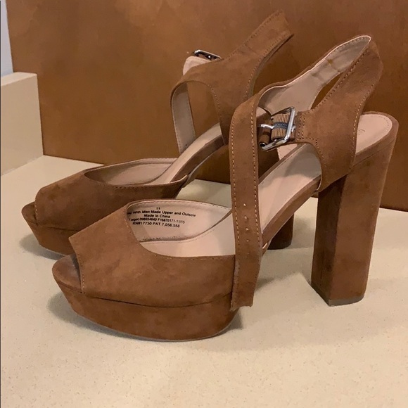 Mossimo Supply Co. | Shoes | Mossimo Brown Suede Platform Shoes | Poshmark